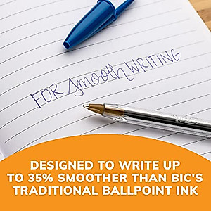 BIC Cristal Xtra Smooth Ballpoint Pen, Medium Point (1.0mm), Blue, 10-Count