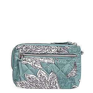 Vera Bradley Women's Performance Twill Wristlet With RFID Protection, Tiger Lily Blue Oar, One Size