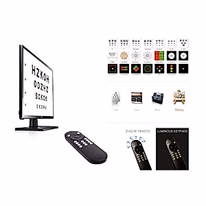 Elite Digital Eye Chart Vision Optics Visual Acuity Software Chart/w Remote