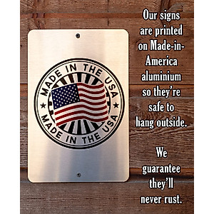 Seagull with French Fry - Great Lake House and Beach House Decor, Coastal Funny Wall Art, Bird Animal Nautical Prints and Gift Idea, 8x12 Indoor or Outdoor Durable Rustic Metal Sign