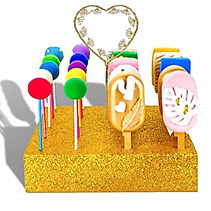 RomanticBaking 1 Pack 10Inch Foam Cake Pop Stand Display Cakesicle Stand Push Cake Pop Stand Foam Cake Dummies Dessert Table Party Decorations