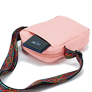 Cheryl & Wong Small Water Resistance Passport Phone Wallet Purse Crossbody Shoulder Mini Messenger Satchel Neck Pouch Bag (Neon green)