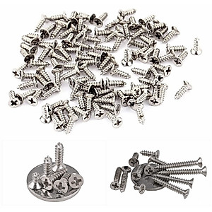 Guard4U 750Pcs 15-Size Metric M1 M1.2 M1.4 M1.6 M1.7 304-Stainless Steel Phillips Countersunk/Flat Head Self-Tapping Small Machine Screws Assortment Kit