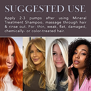 Saphira Mineral Treatment Conditioner for Fine, Thin and Color-Treated Hair, Sulfate-Free, Paraben-Free, Softens and Volumizes Delicate, Damaged or Chemically Treated Hair, 8.5 Ounce