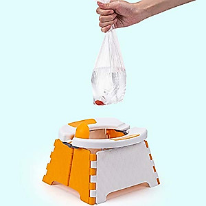 Yeking Toddler Potty seat, Portable Toddler Potty Training Seat, Travel Potty, Foldable Toilet Seat, Baby Potty Seat for Indoor and Outdoor (White)