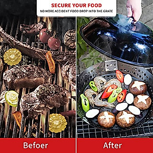 MEHE Grill Skillet, Pizza Grill Pan (12") Non-Stick Perfect for Fry Chapati,Cooking Vegetables and Seafood,Grill Topper with Removable Heat Resistant Handle (12)