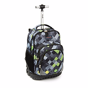 Tilami Rolling Backpack Armor Luggage School Travel Book Laptop 18 Inch Multifunction Wheeled Backpack for Kids and Students