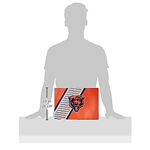Duck House NFL Chicago Bears Tempered Glass Cutting Board with Display Stand white, 10" X 14"