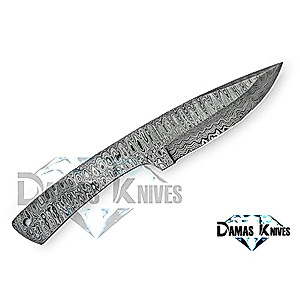 Custom Handmade Damascus Steel Skinner Knife Blank Blade for Knife Making HB 26