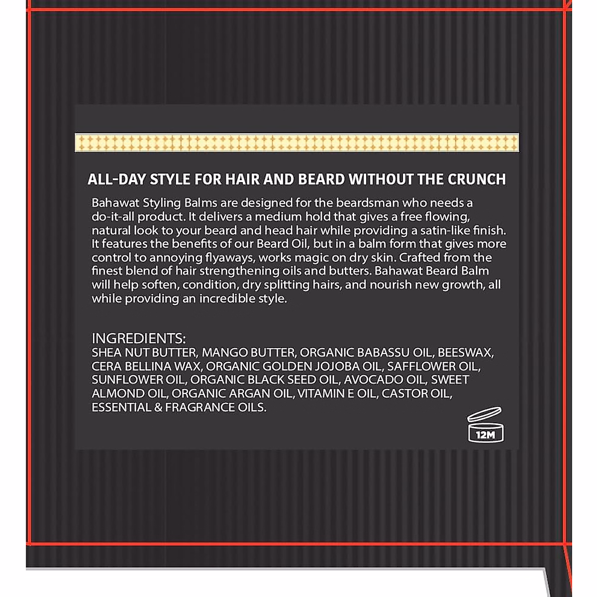 BAHAWAT Clementine & Lavender Beard Conditioner - Styles, Strengthens & Softens - Natural & Organic Formula - ZERO GRIT - Reduces Itch, 2 ounce