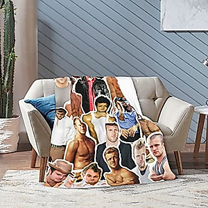 Blanket Scott Caan Soft and Comfortable Warm Fleece Blanket for Sofa, Office Bed car Camp Couch Cozy Plush Throw Blankets Beach Blankets