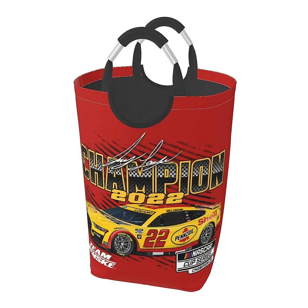 Joey Logano 22 Large Laundry Basket Laundry Hamper Bag Washing Bin Clothes Bag Collapsible Tall with Handles Waterproof Bathroom College Essentials Storage for College Dorm, Family