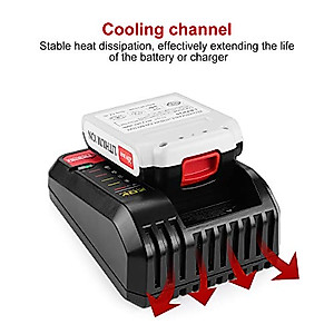 Powilling PCC692L 20V Battery Charger Compatible with Black+Decker 20V MAX Lithium-Ion Battery and Porter Cable Battery PCC680L PCC681L PCC682L PCC685LP PCC699L and Battery LBXR20 LBXR2020 LBX4020