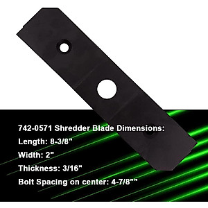 781-0490 742-0571 Shredder Chipper Blade Kit Fits for MTD Troy-Bilt Craftsman Replacement 981-0490 781-0490 942-0571 742-0571