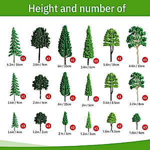 35 Pcs Woodland Animals Figures Model Trees Kit 5 Pcs Forest Animal Toys 30 Pcs 1.18-6.30 Inch Mixed Miniature Trees Miniature Cake Toppers Kids Birthday Christmas Village Accessories (Deer Style)