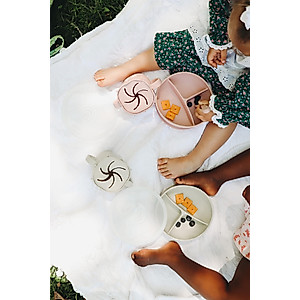 Hippypotamus Snack Cups for Toddlers - Spill Proof - 100% Food-Grade Silicone Snack Containers for Baby - Set of 2 (Sage/Fog)