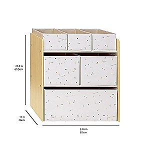 3 Sprouts Multi Bin Toy Organizer - Durable Kids Toy Storage Organizer with Bins - Toy Organizers and Storage Solution - Terrazzo Palest Pink