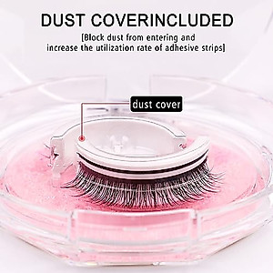 Self Adhesive Eyelashes 3 Pairs Reusable False Lashes Natural Look Waterproof Self Stick Eyelash Kit for Makeup No Glue and Eyeliner Fake Eye Lashes