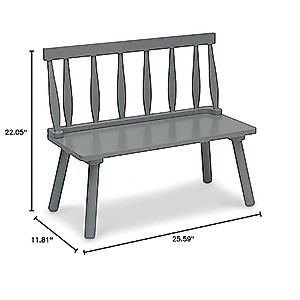 Delta Children Windsor Bench, Grey