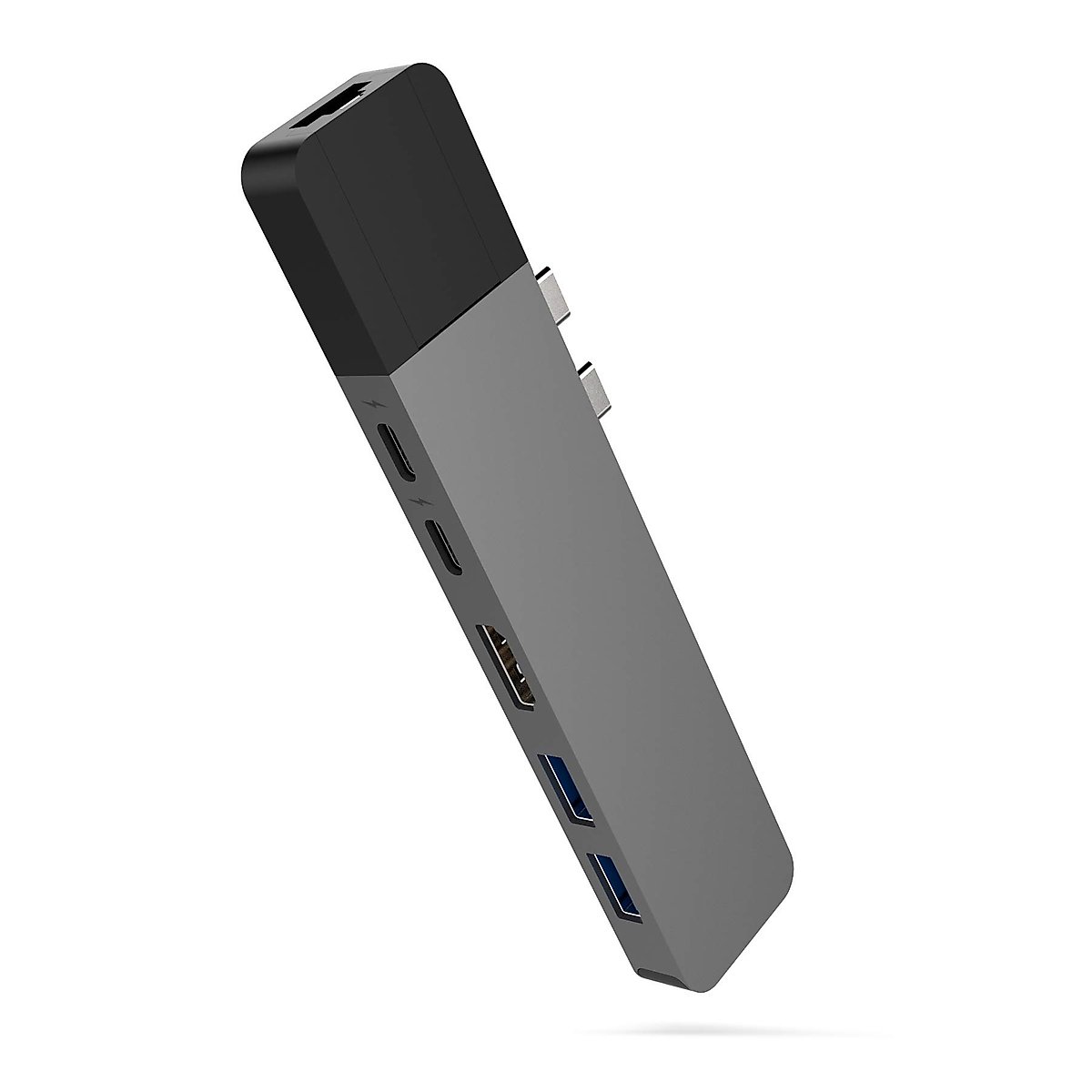 Hyper - HyperDrive NET 6-in-2 Hub for USB-C for MacBook Pro/Air - HDMI 4K60Hz HDR, USB-C 40Gbps 100W PD, USB-C 5Gbps 60W PD, 2 x USB-A 3.0, Gigabit Ethernet - Space Gray