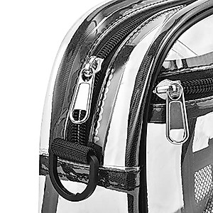 Busiuw Clear Bag Stadium Approved 12x12x6- Clear Purse for Women Clear Crossbody Bag for Concerts Sports Festivals with Front Pocket