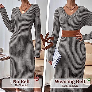 SUOSDEY Women Faux Leather Braided Waist Belt for Dress Elastic Stretch Belt for Ladies Wide Waist Belt for Women