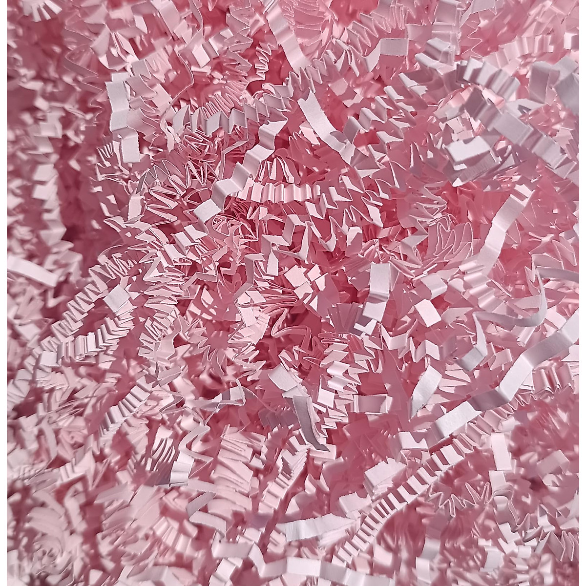 4OZ Crinkle Cut Paper Shredded Paper for Gift Box Baskets Filler, Pink Crinkle Cut Paper Shred Filler Confetti for Packaging
