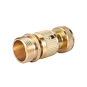 3Sets Garden Hose Quick Connect 3/4 inch GHT Brass Easy Connector Fitting - Quick Disconnect Hose Fittings Male and Female (3Pair)