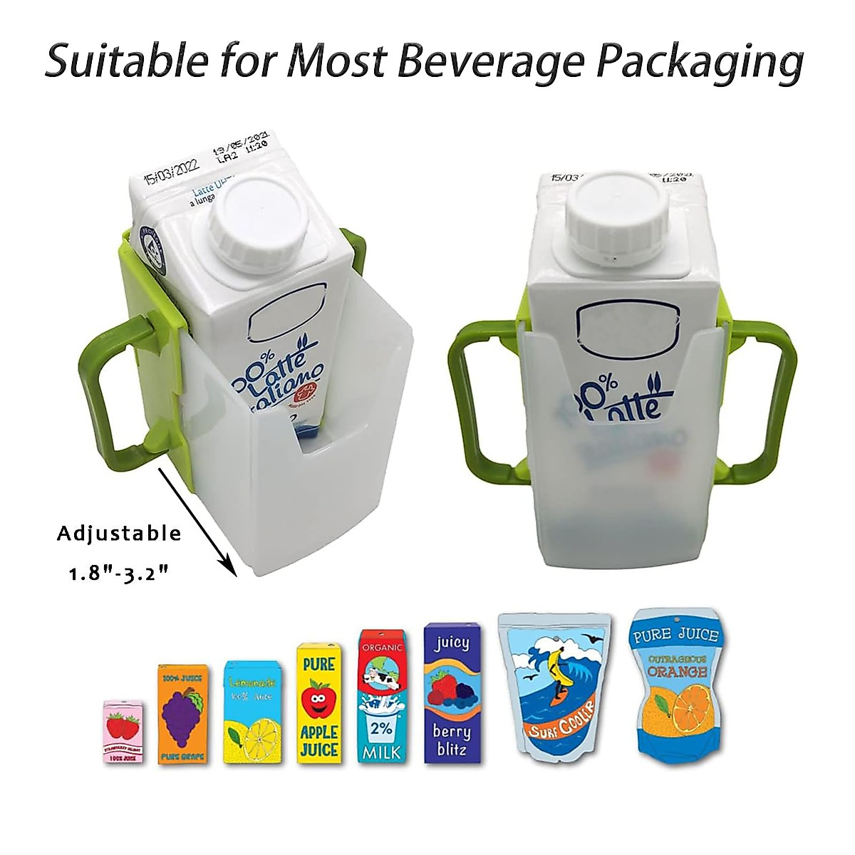 ARTICHIC Baby Pouch Holder No Squeeze、Baby Pouch Holder No Spill 、Pouch Food Pouches、Juice Box Holder - Anti-Squeeze Yogurt Pouch Reusable Toddler Essentials 2 Pack