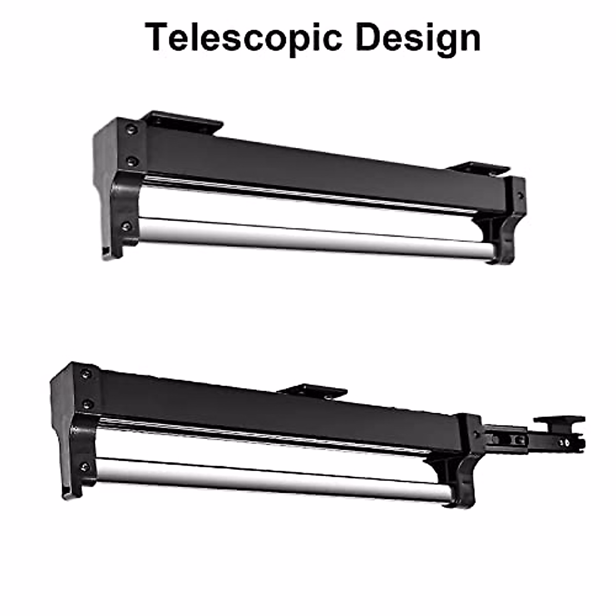 Pull Out Clothes Hanger Rail for Closet, Adjustable Heavy Duty Steel Clothes Storage Hanger Rack Bar for Pants Coats (347mm)