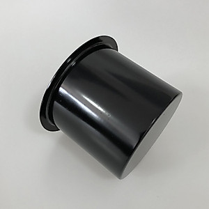 Yuanhe Aluminum Jumbo Cup Holder - 1 Pack Black Poker Table Cup Holder Insert for Casino Game Table Sofa Boats Pontoon Marine Bench Desk RV Cars & Trucks