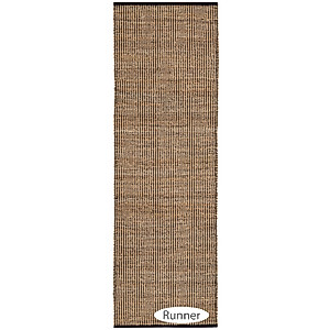 Dash and Albert Gridwork Jute Area Rug - 2' x 3' Black Solid Handwoven Accent Rug - Durable, Eco-Friendly, High Traffic Areas Hallway, Bedroom, Stairs