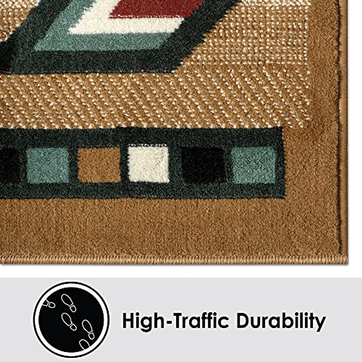 Home Dynamix Premium Sagrada Southwestern Geometric Area Rug Beige/Green, 5'2"x7'4"