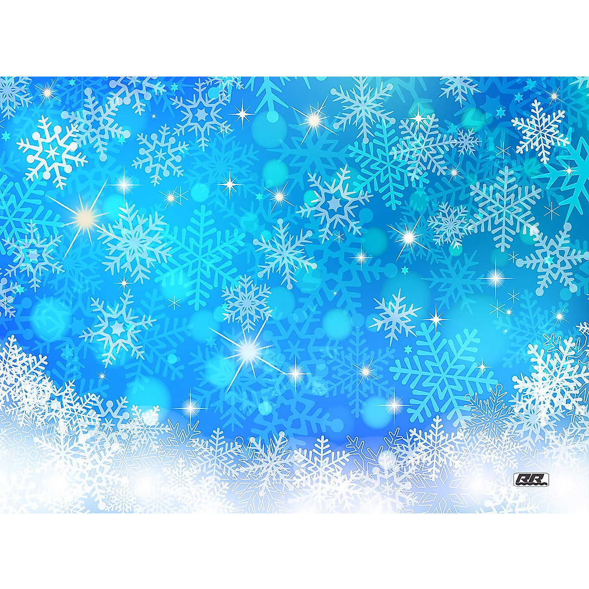 Blue Snowflake Winter Snow Pattern Textured Marble Art Kitchen Glass Cutting Board Modern Decorative Gift Abstract Wavy Contrast Design