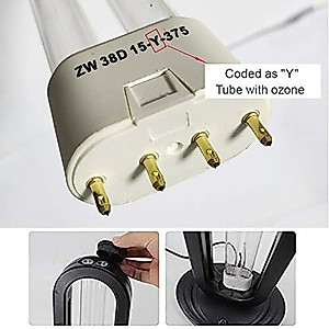 UV Light Tube Ozone Sanitizer Bulb Ultraviolet Lamp Quartz Type 38W