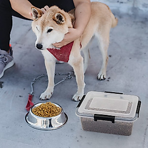 Fiazony 6-Pack 10 L Clear Plastic Storage Box with Lid, Airtight Pet Food Storage Containers