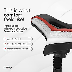 Wittkop Bike Seat, Waterproof Bicycle Saddle for Comfort, Mountain & Road Biking, Wide Bike Seats for Men & Women, BMX, MTB, Bike Seat Comfort, Waterproof Bike Saddle with Innovative 5-Zone-Concept