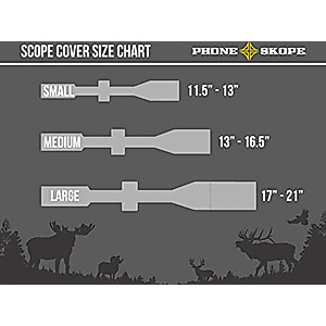 Phone Skope Neoprene Rifle Scope Cover Easy On Easy Off 11.5"-13" (Small)