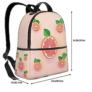 BAFAFA cute grapefruit Printed Travel Backpack Business Work Bag Computer Bag Outdoor Sports Rucksack