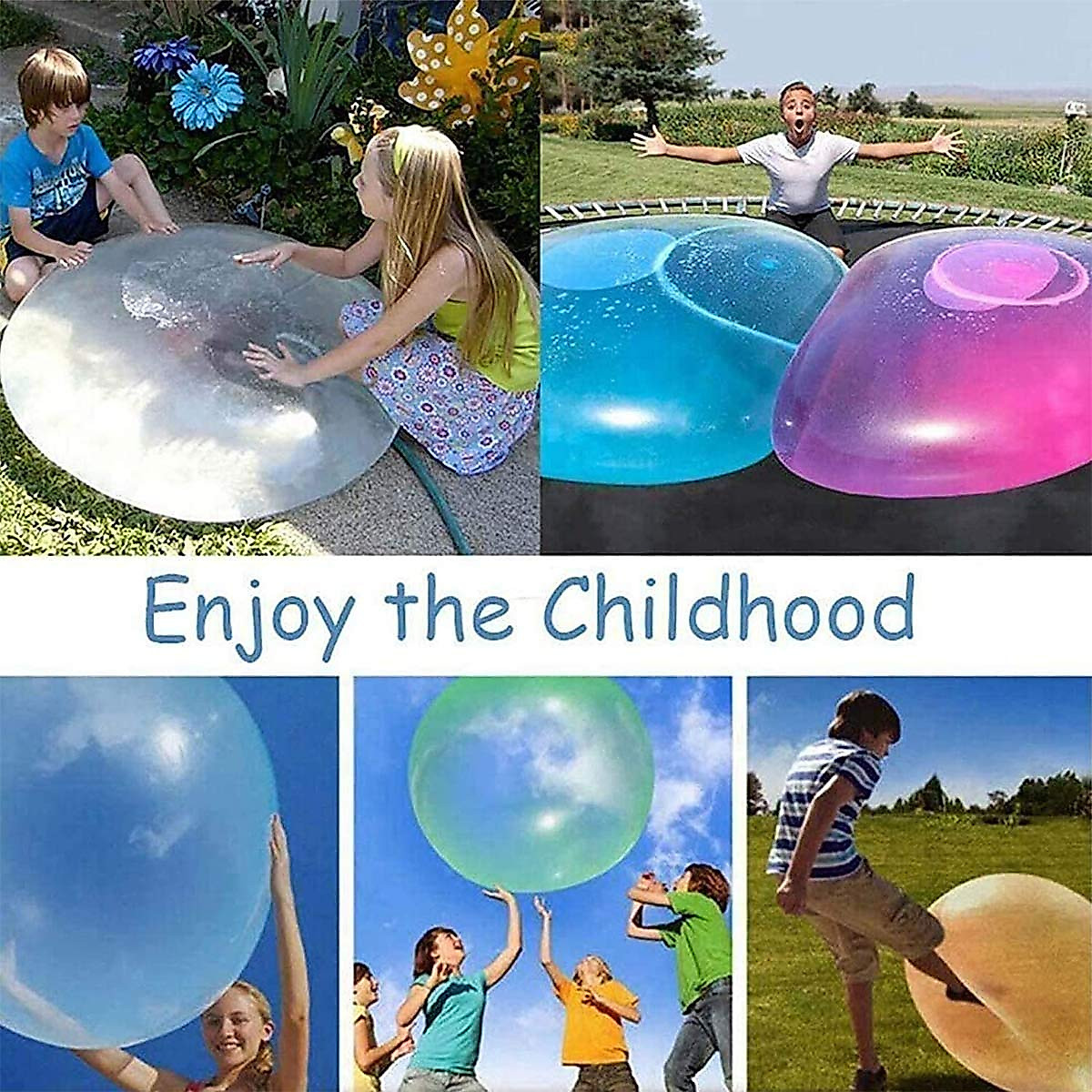 2 pcs Bubble Ball 19.7 inch Jelly Bubble Balloon Inflatable Funny Toy Ball Inflatable Ball Beach Garden Ball for Outdoor Indoor Play
