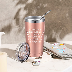 3 Pieces Novelty Nurse Gifts Set Including 20 oz Tumbler Mug Nurse Themed Crew Sock Other Nurses Me Unicorn Keychain, Chrismas Birthday Present for Nurse, Registered Nurse, Nurse Practitioner