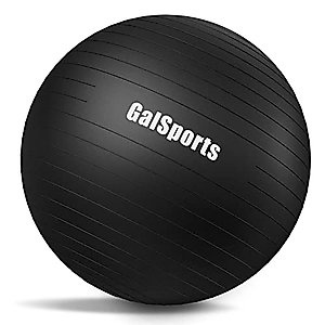 GalSports Yoga Ball Exercise Ball for Working Out, Anti-Burst and Slip Resistant Stability Ball, Swiss Ball for Physical Therapy, Balance Ball Chair, Home Gym Fitness