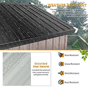 Jolydale Outdoor Storage Shed 6.4x3.6FT Outdoor Garden Storage Shed, Galvanized Steel Metal Garden Shed with Air Vent and Hinged Door Utility Tool Storage House for Garden, Backyard, Patio, Lawn