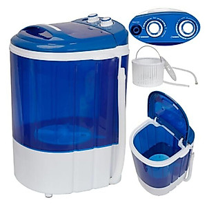Portable washing machine, Mini Washer,9L upgraded large capacity foldable Washer. Deep cleaning of underwear, baby clothes and other small clothes.Suitable for apartments, dormitories, hotels