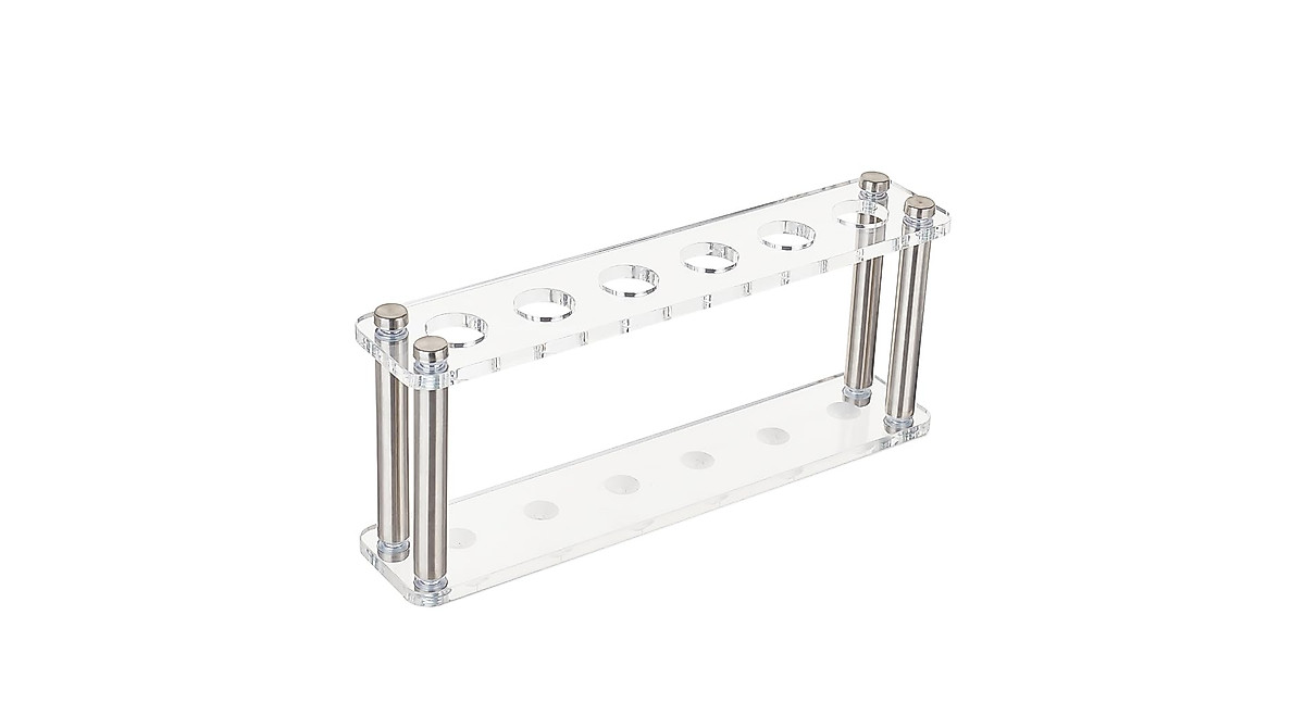 OLYCRAFT 6 Socket Acrylic Test Tube Rack for Lab and Classroom Use
