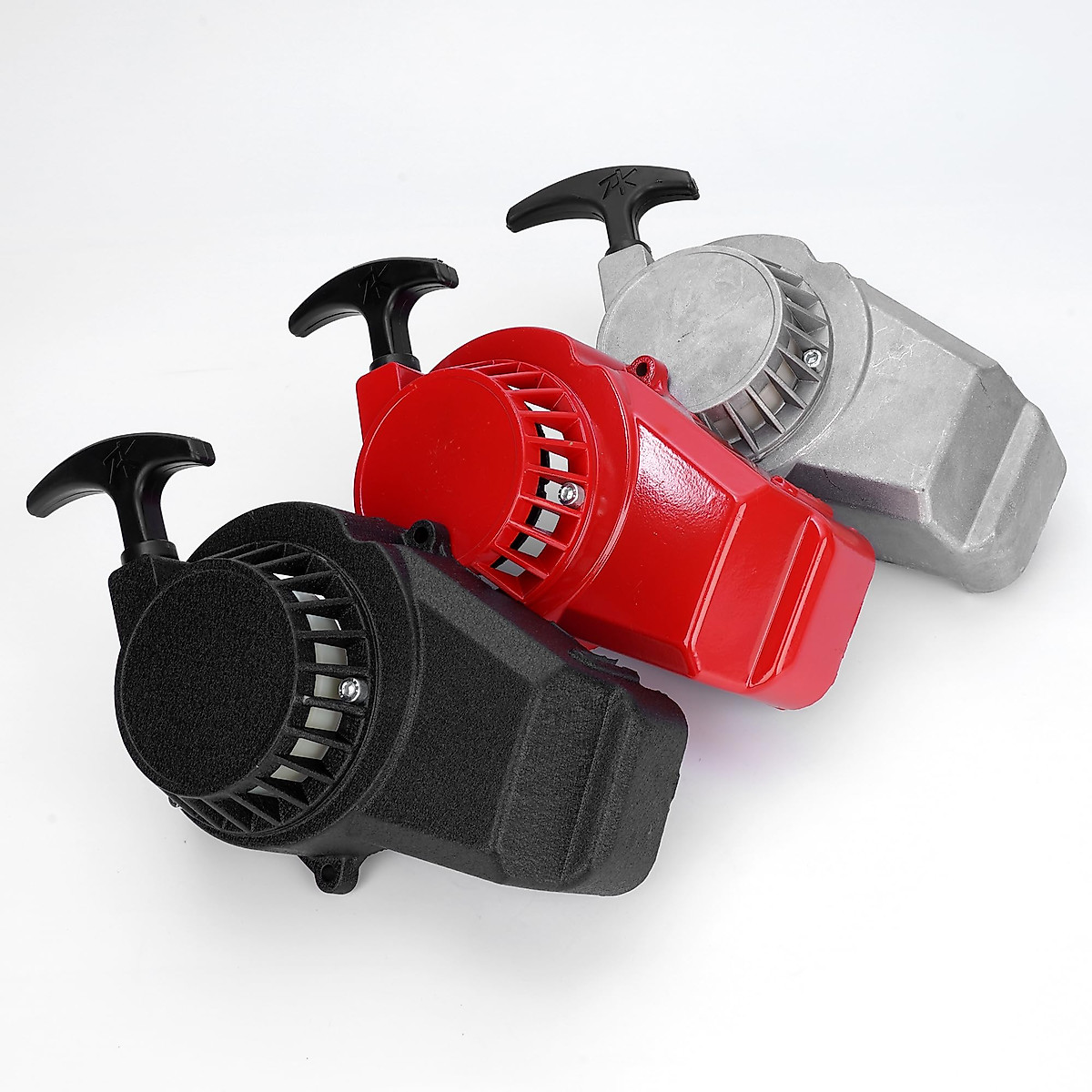 JIAYAN Alloy Recoil Starter Pull Starter Fits 2 Stroke Engine for 47cc 49cc SYX SSR SX50 Coolster QG50 Mototec Demon Xpro Hawk DRX Quad 4 Wheeler Motorcycle Pocket Bike Mini Bike-Black