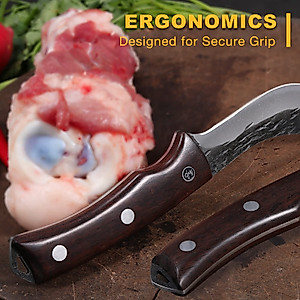UMF Skinning Knife Deer Wide Skinning Knives Field Dress Knife with Sheath Fixed Blade Knives for Hunting Deer and Butchering