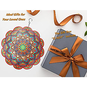 Canodoky Mandala Wind Spinner, Vibrant Color Mandala 3D Wind Spinners for Yard and Garden | 12 Inch Hanging Wind Spinners for Indoor Outdoor Wind & Sun Catches