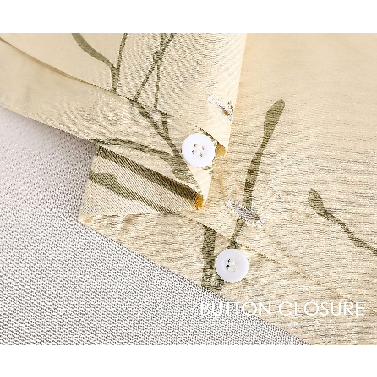 SLEEPBELLA Duvet Cover Full, 600 Thread Count Cotton Leaf Botanical Pattern Print Reversible Comforter Cover Set (Full, Teal Blue-Leaf)