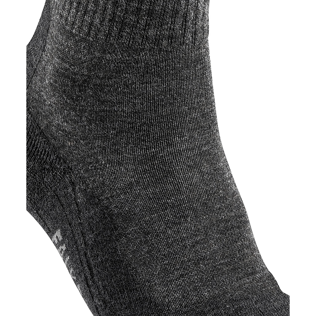 FALKE Women's TK2 Explore Wool Hiking Socks, Mid Calf, Medium Padding, Athletic, Breathable Quick Dry, Merino Wool, Grey (Smog 3150), 5-6, 1 Pair
